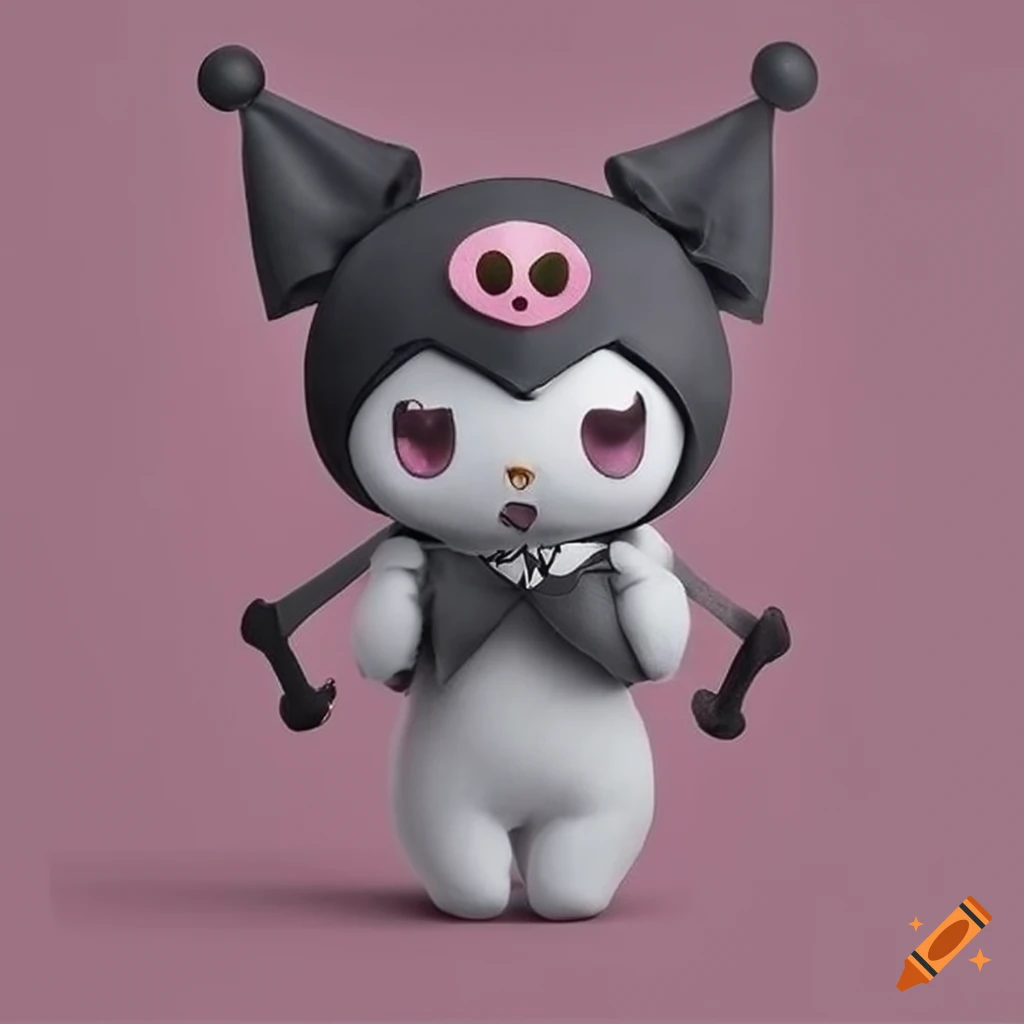 Kuromi holding sign with bellroyshop phrase