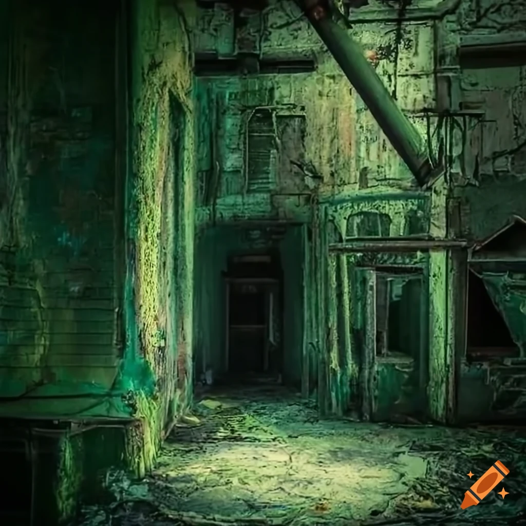 Abandoned Factory Interior Dark