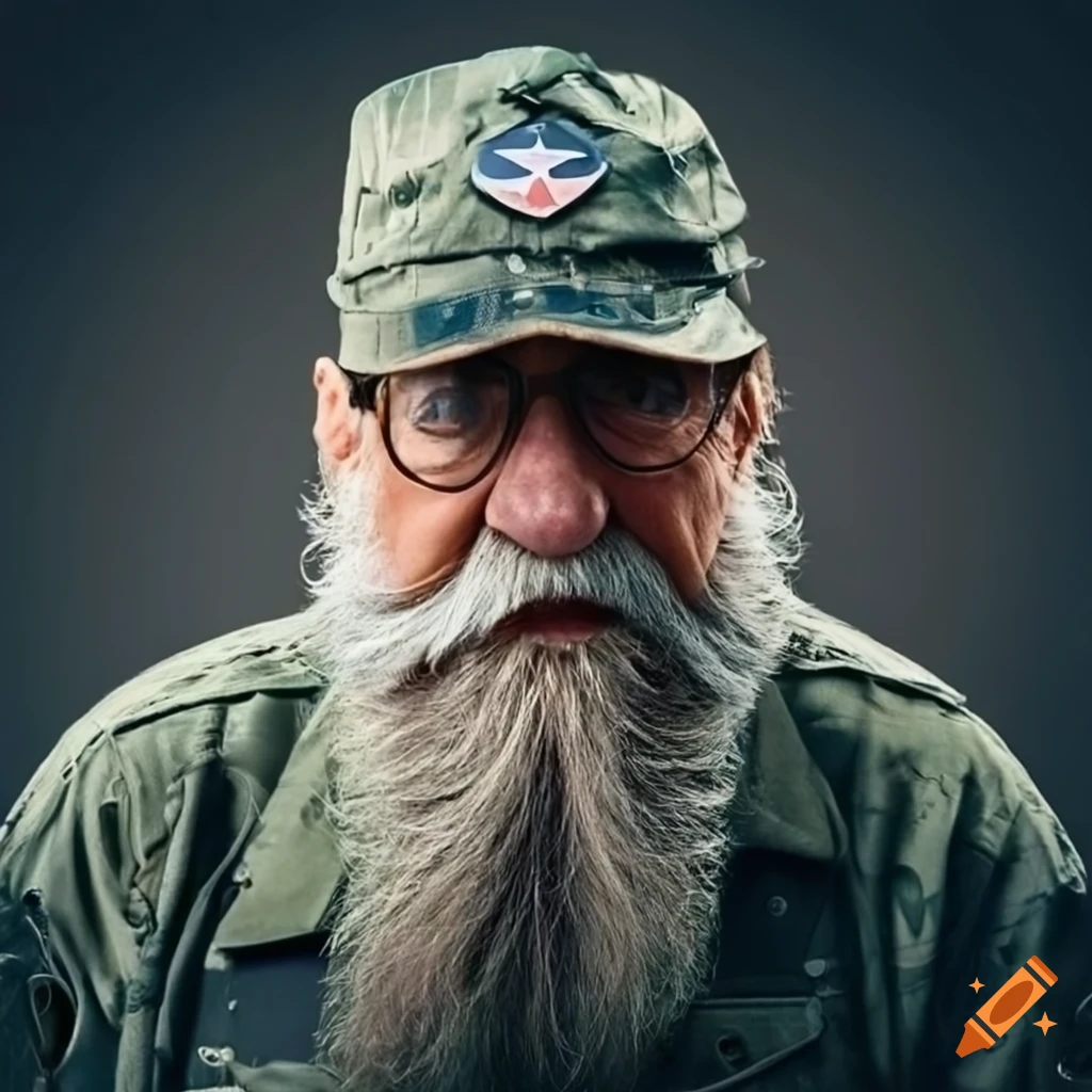 An old grey haired airforce vet with glasses wearing a us airforce ...