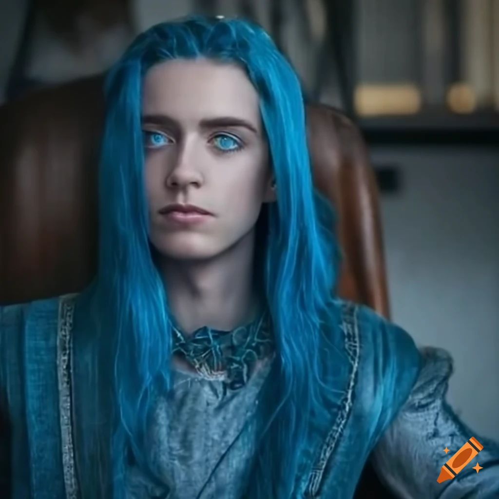 Maddisonsand Blue hair and blue eyes Young Talion Velaryon sitting in ...