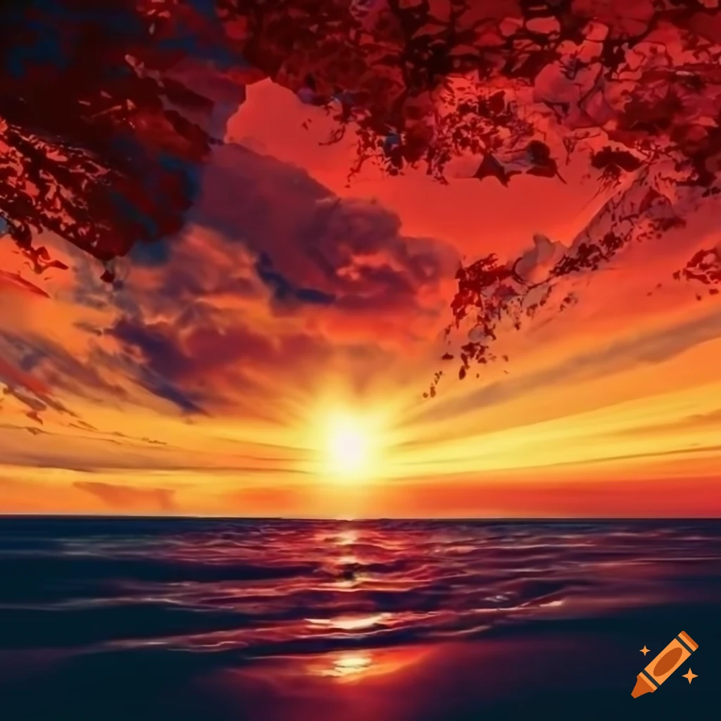 High resolution modern art mosaic geometric colourful gracious sunset ...