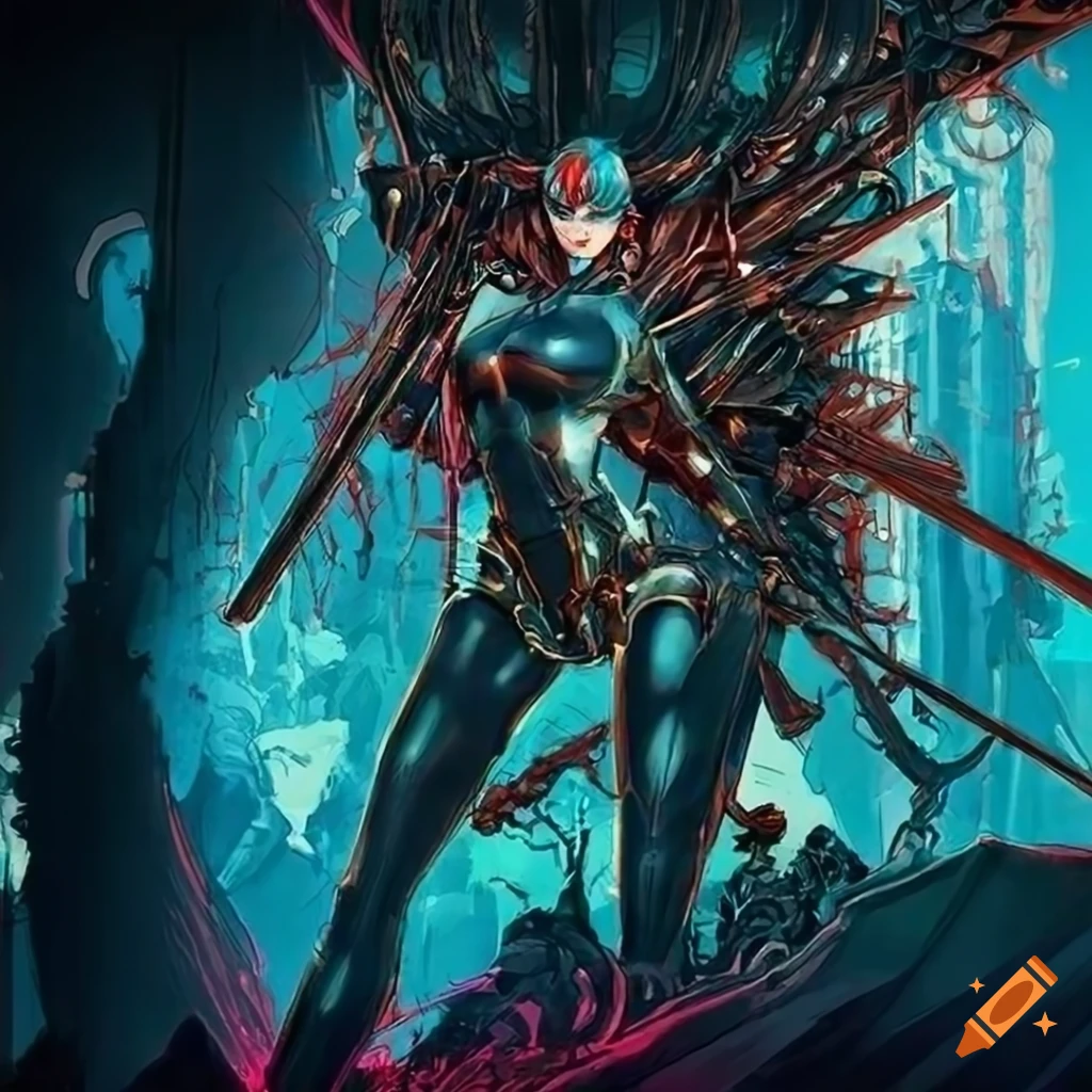Hajime sorayama, karol bak, comic book style, art deco, yoji shinkawa ...