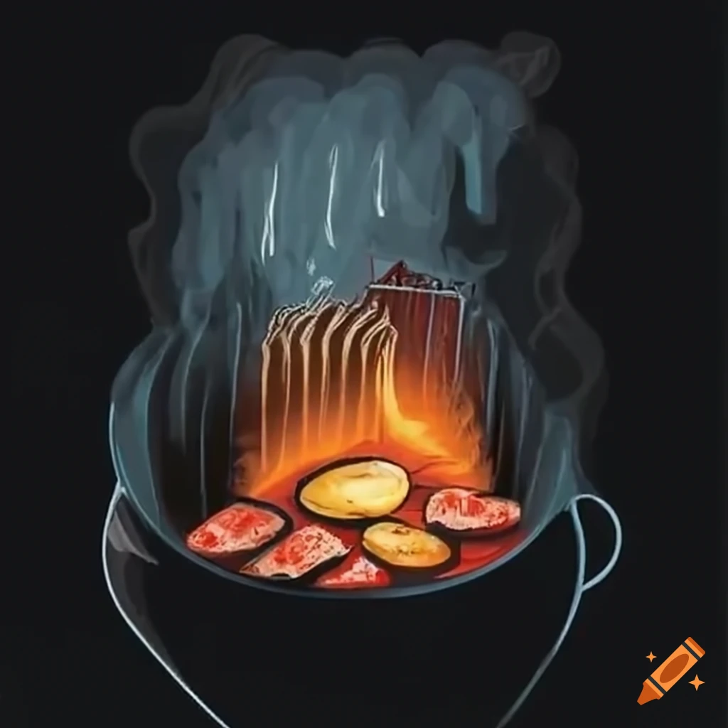 Hank hill grilling with charcoal