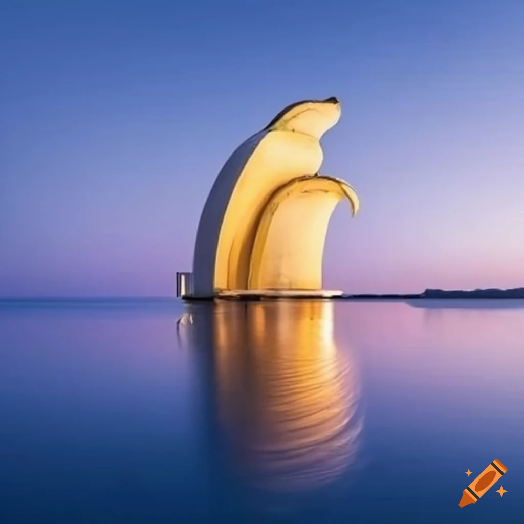 An architecturally unique building with banana peel shaped exterior ...