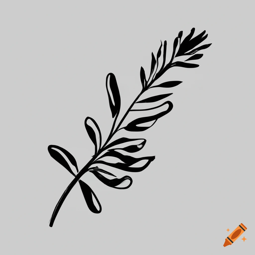 Hand drawn creative wildflower design, side profile, simple ...