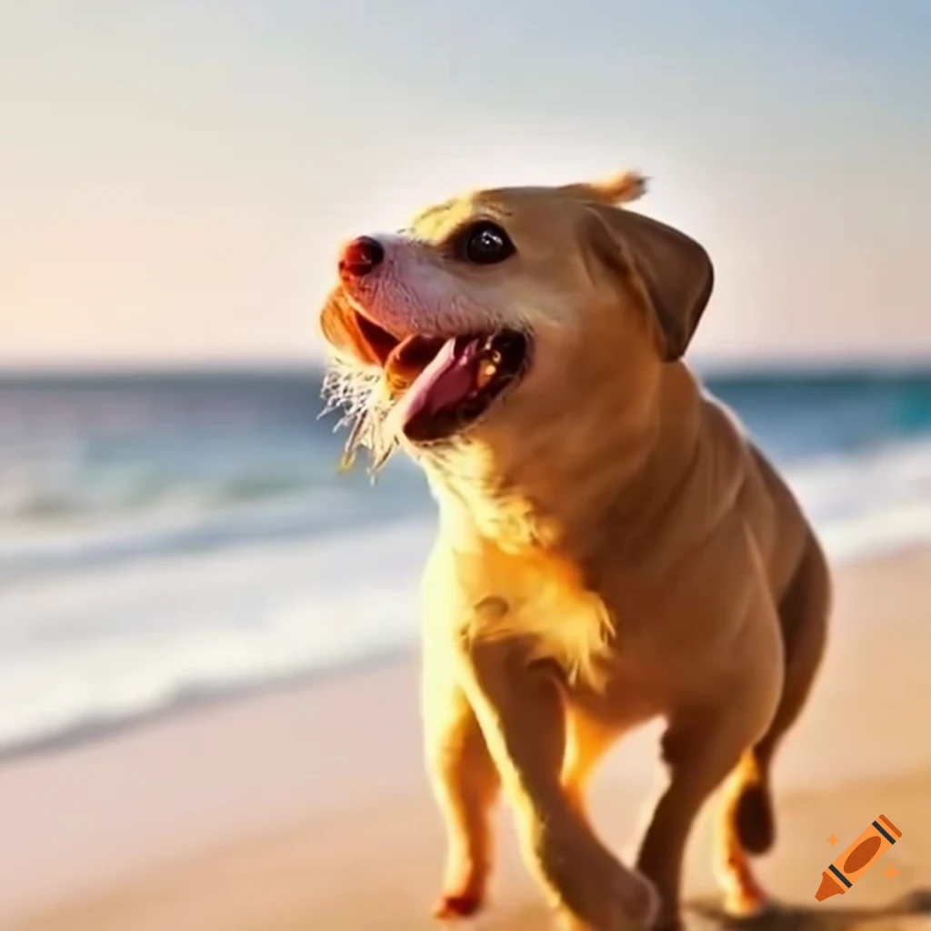 Happy Bulldog Running