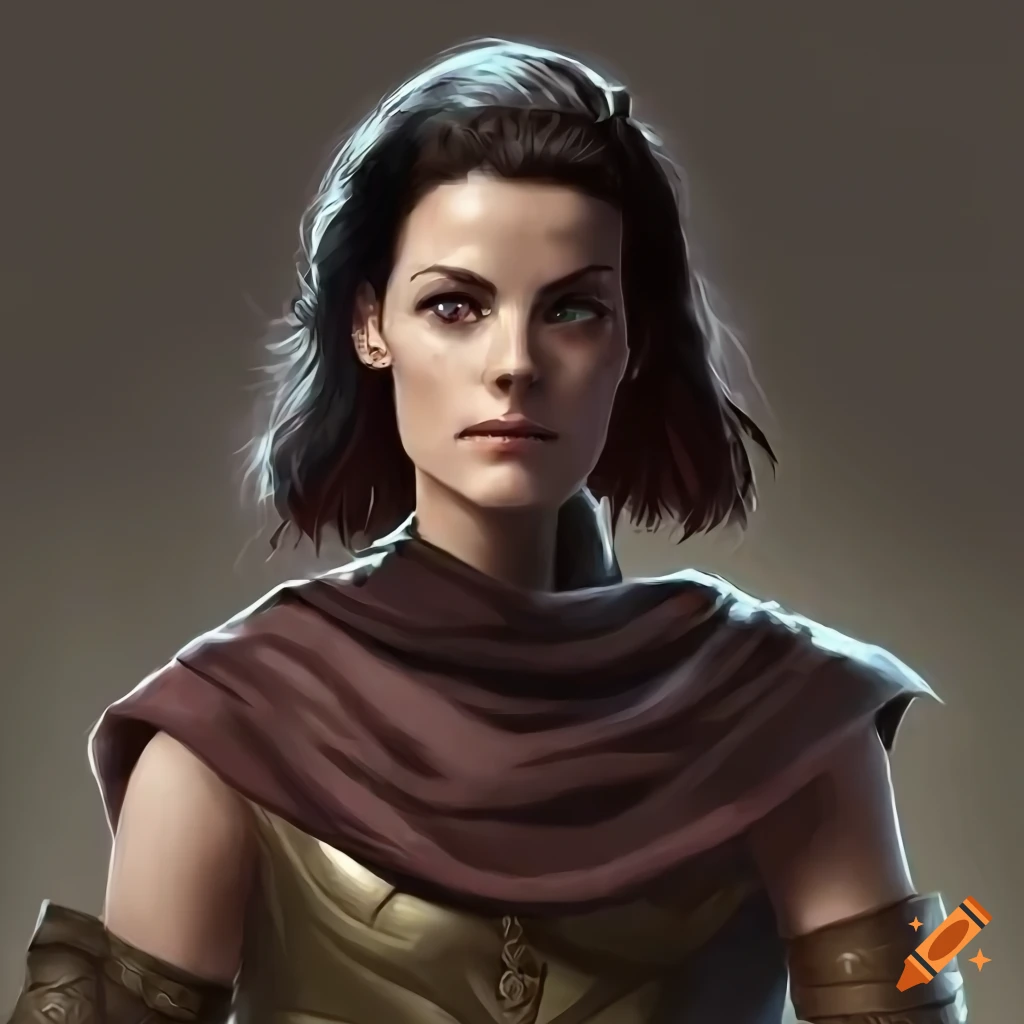 Jaimie alexander as serious dnd female ranger, poncho, musketeer hat ...