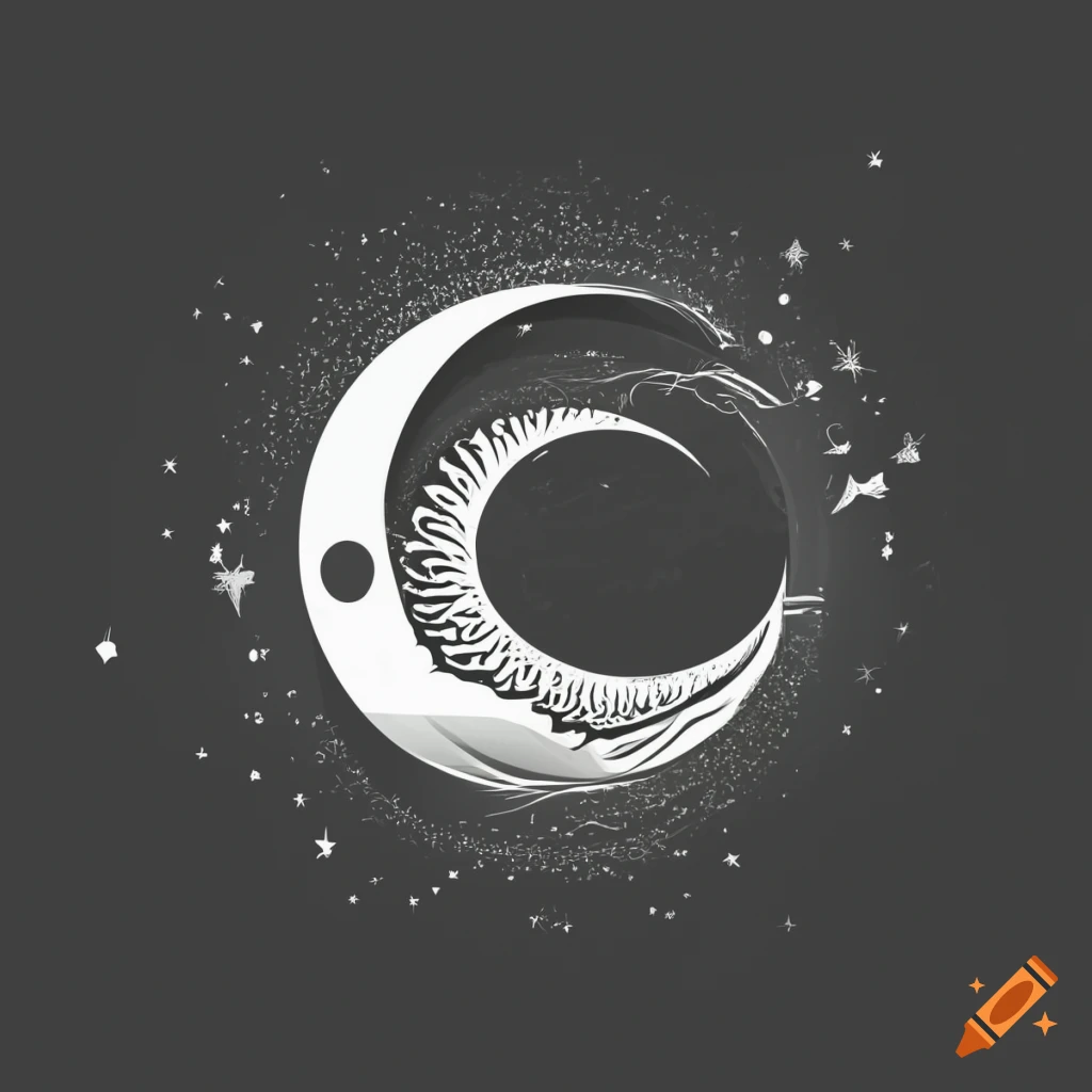 Vector logo using two suns and two moons