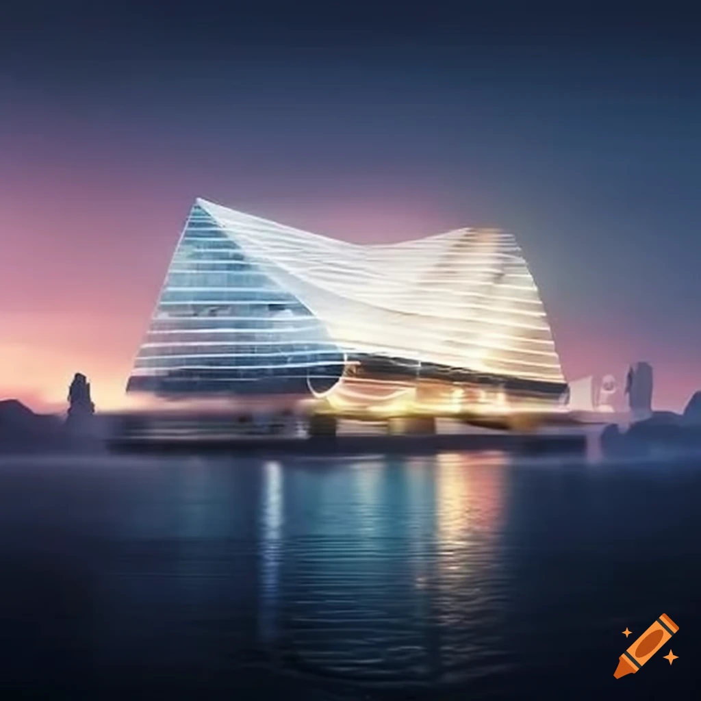 Cultural center building mass concept on Craiyon