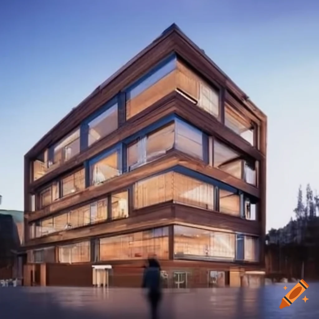 Building 6 Meters Wide 36 Meters Long Two Floors Hi Tech Architecture