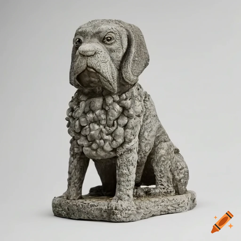 Stone dog statue