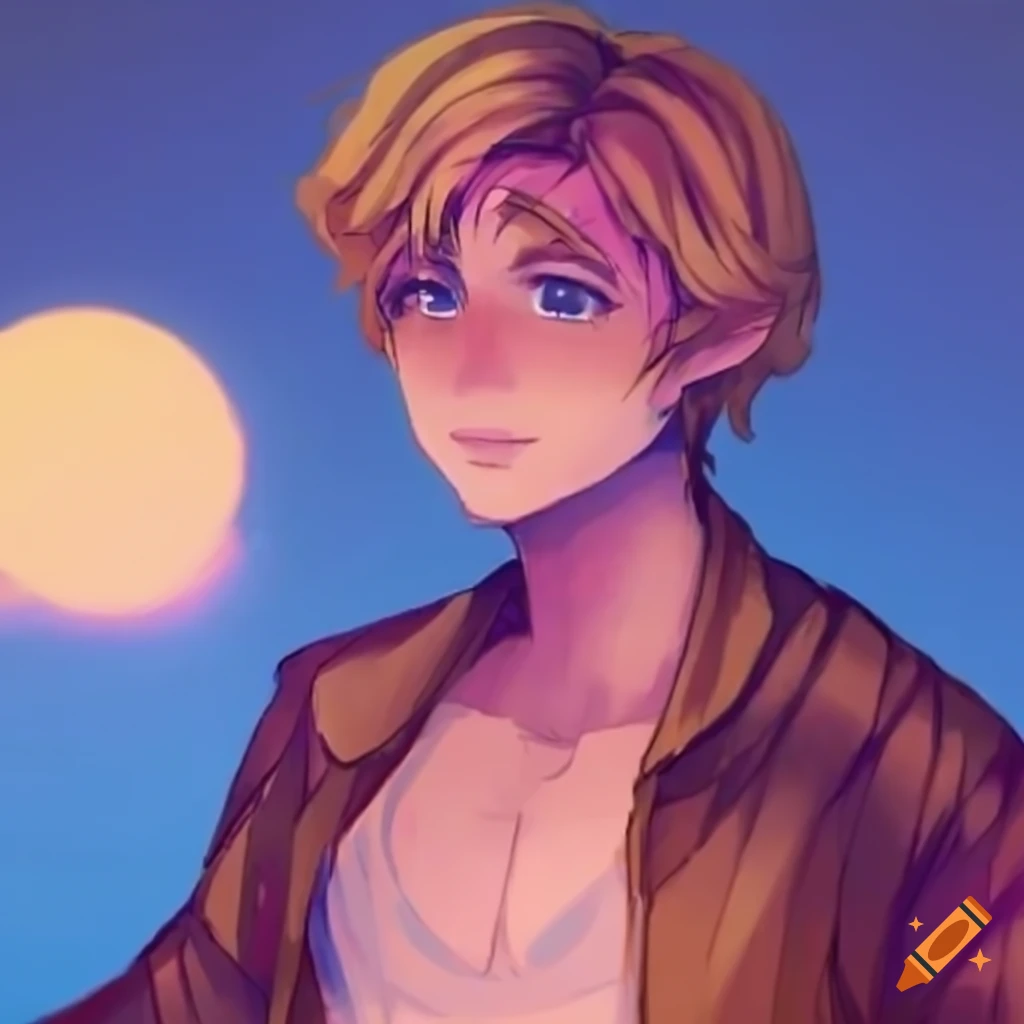 Elliott from stardew valley in anime style on Craiyon