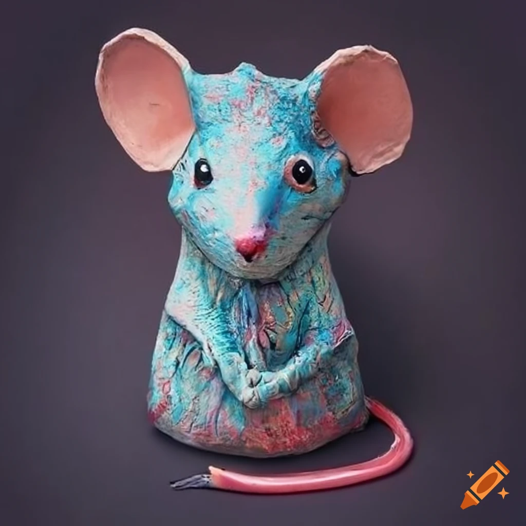 Mouse paper mache on Craiyon