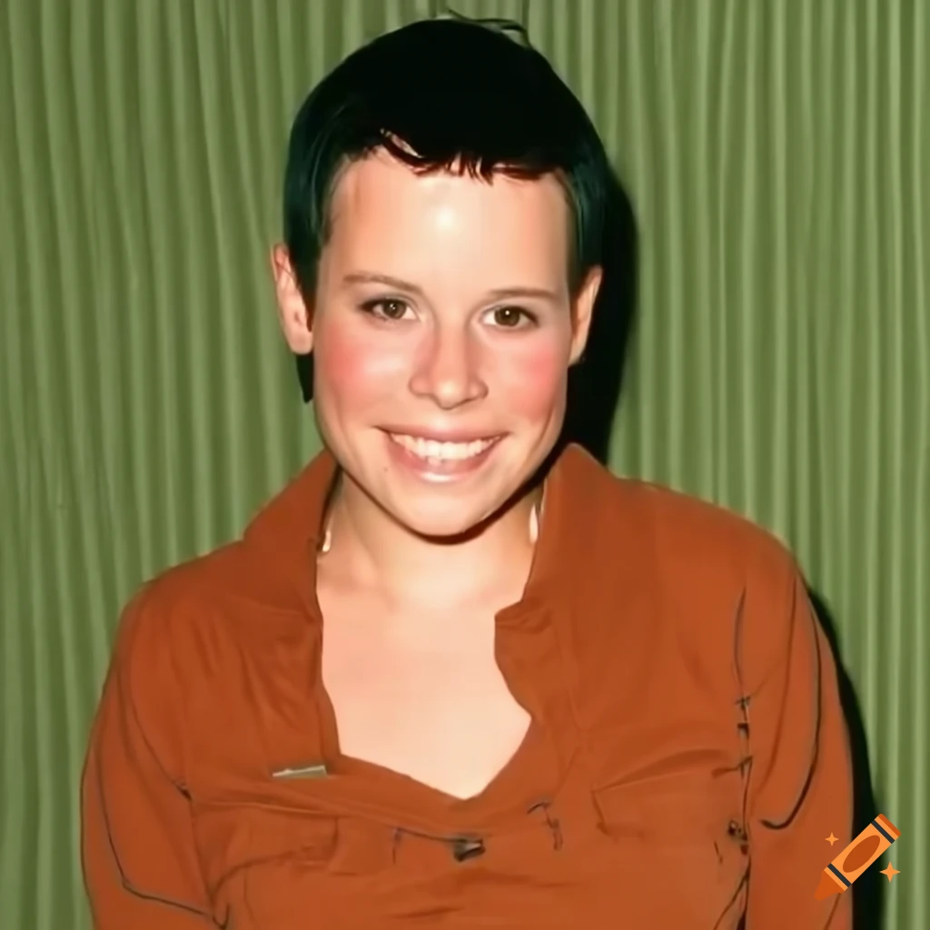 Holly marie combs, circa 2003, with a very short pixie haircut with ...