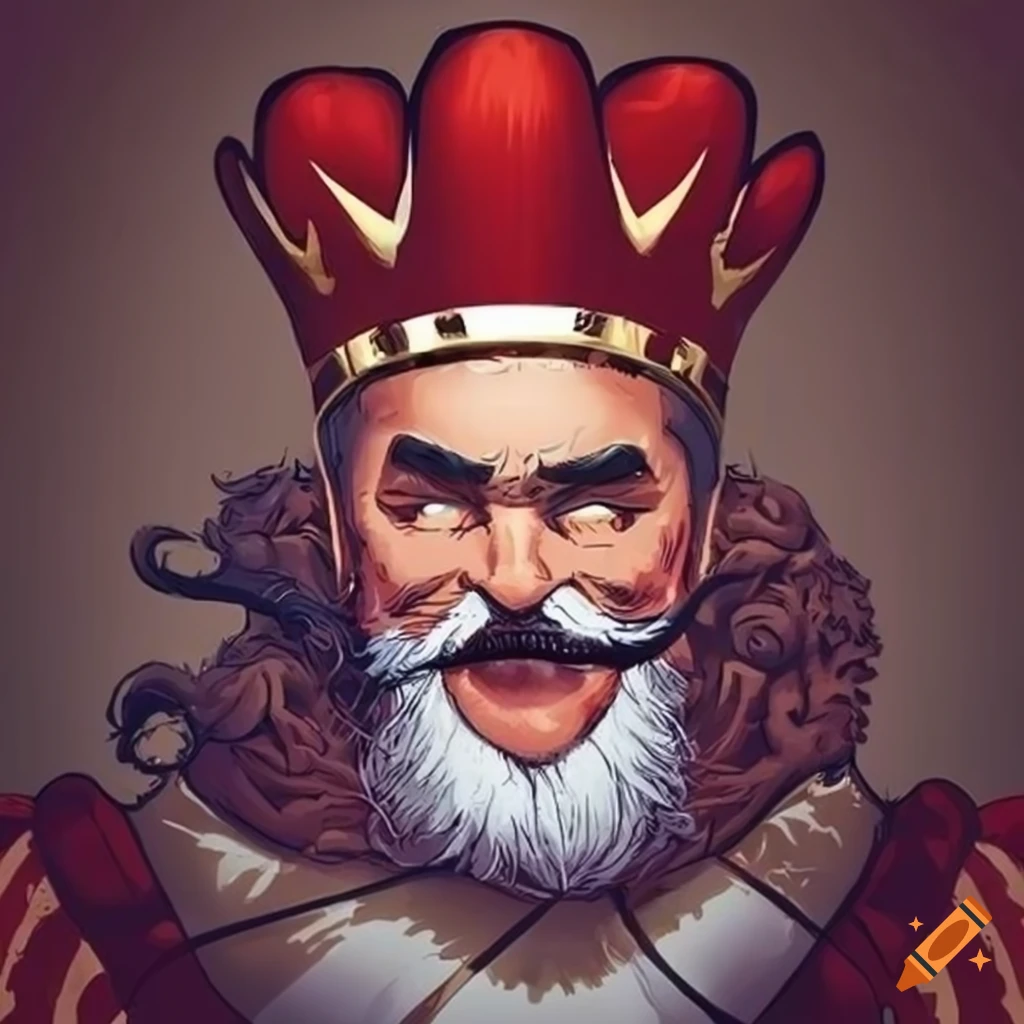 Comic obout king moustache on Craiyon