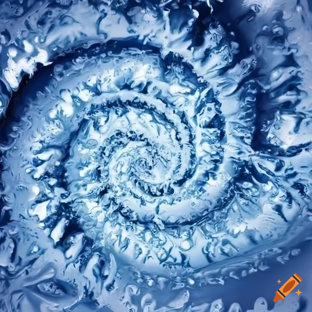 Abstract spiral snow ice
