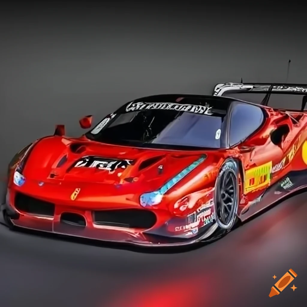 A ferrari 488 gt3 livery