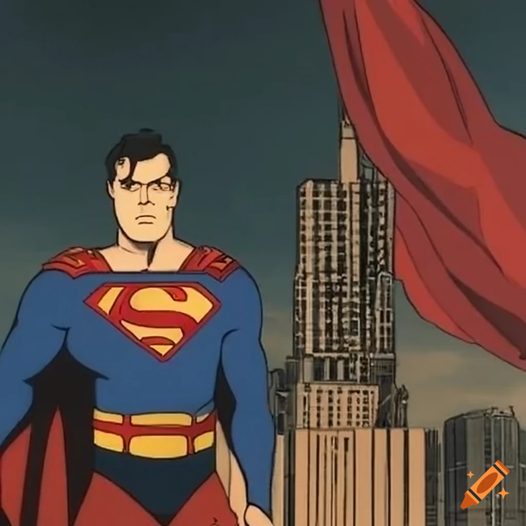 Metropolis and superman on Craiyon