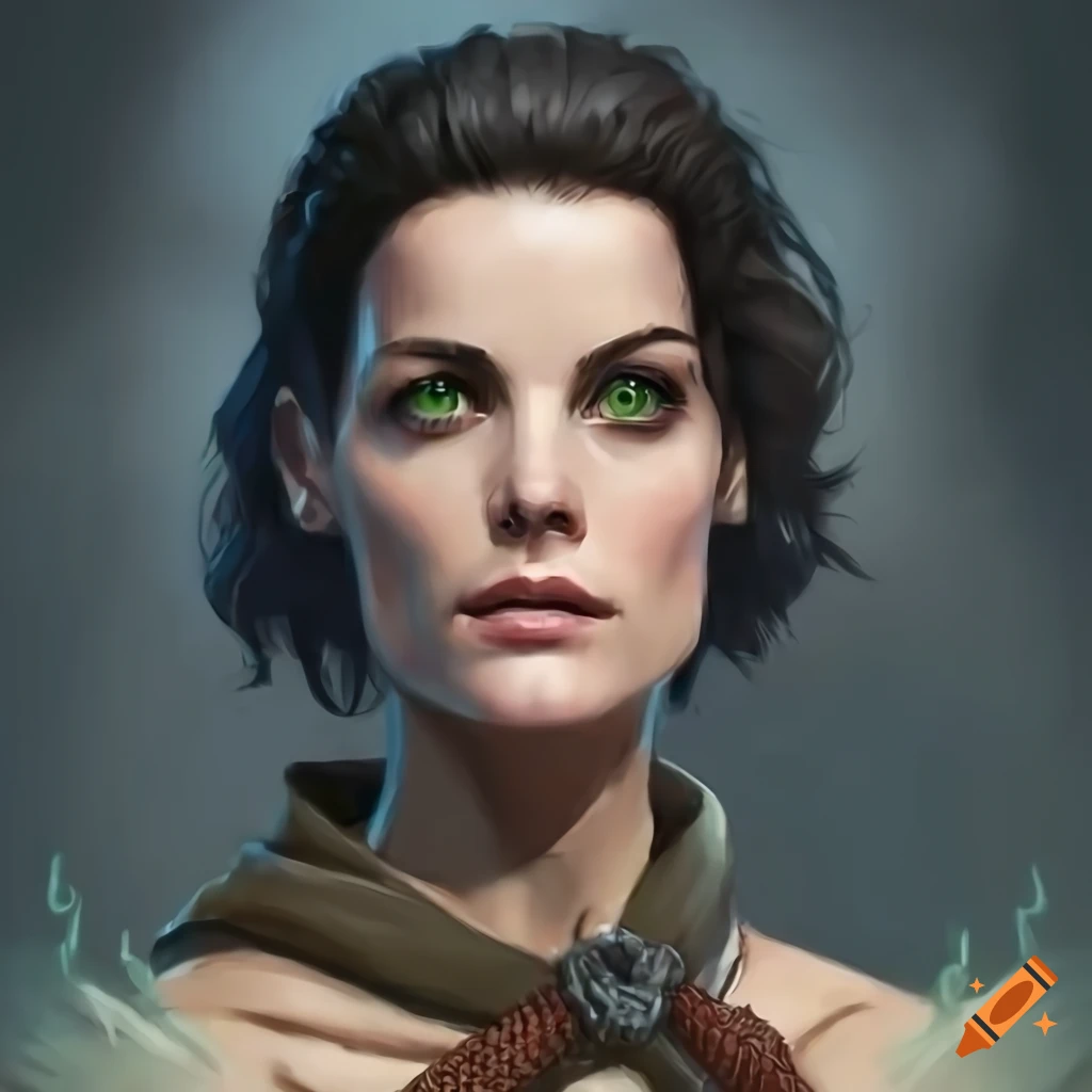 Jaimie Alexander As Serious Dnd Female Ranger Poncho Musketeer Hat Portrait 4k High Detailed