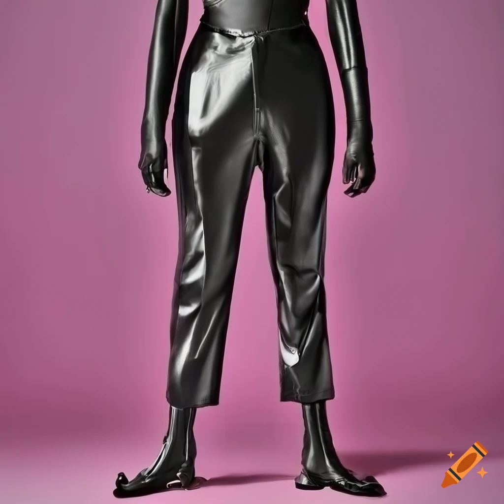 Rubber puff pants with horizontal pleats on Craiyon