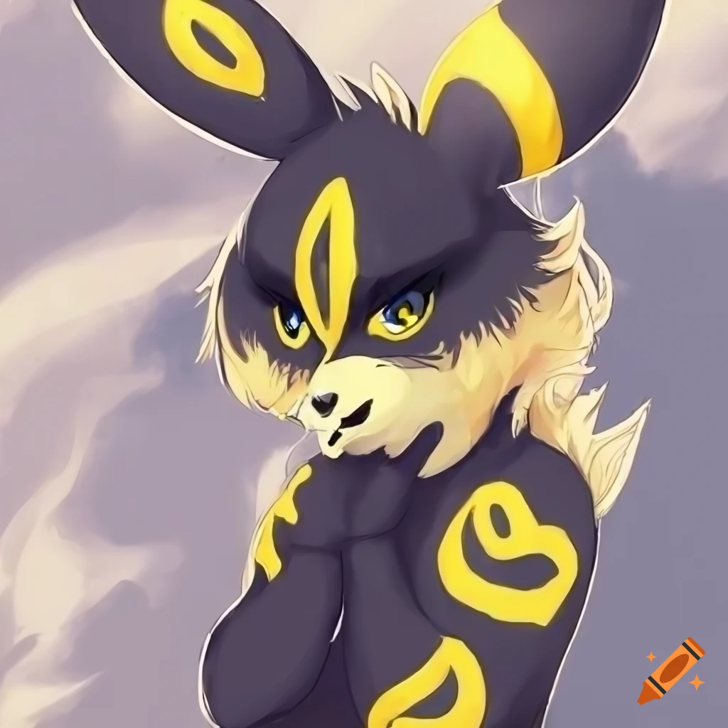 Anthro furry umbreon on Craiyon