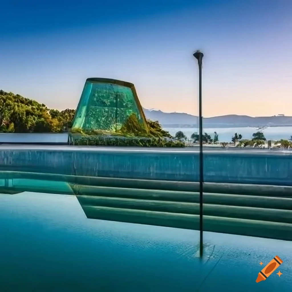 Barcelona modernist building in natural volcano form with glass ...