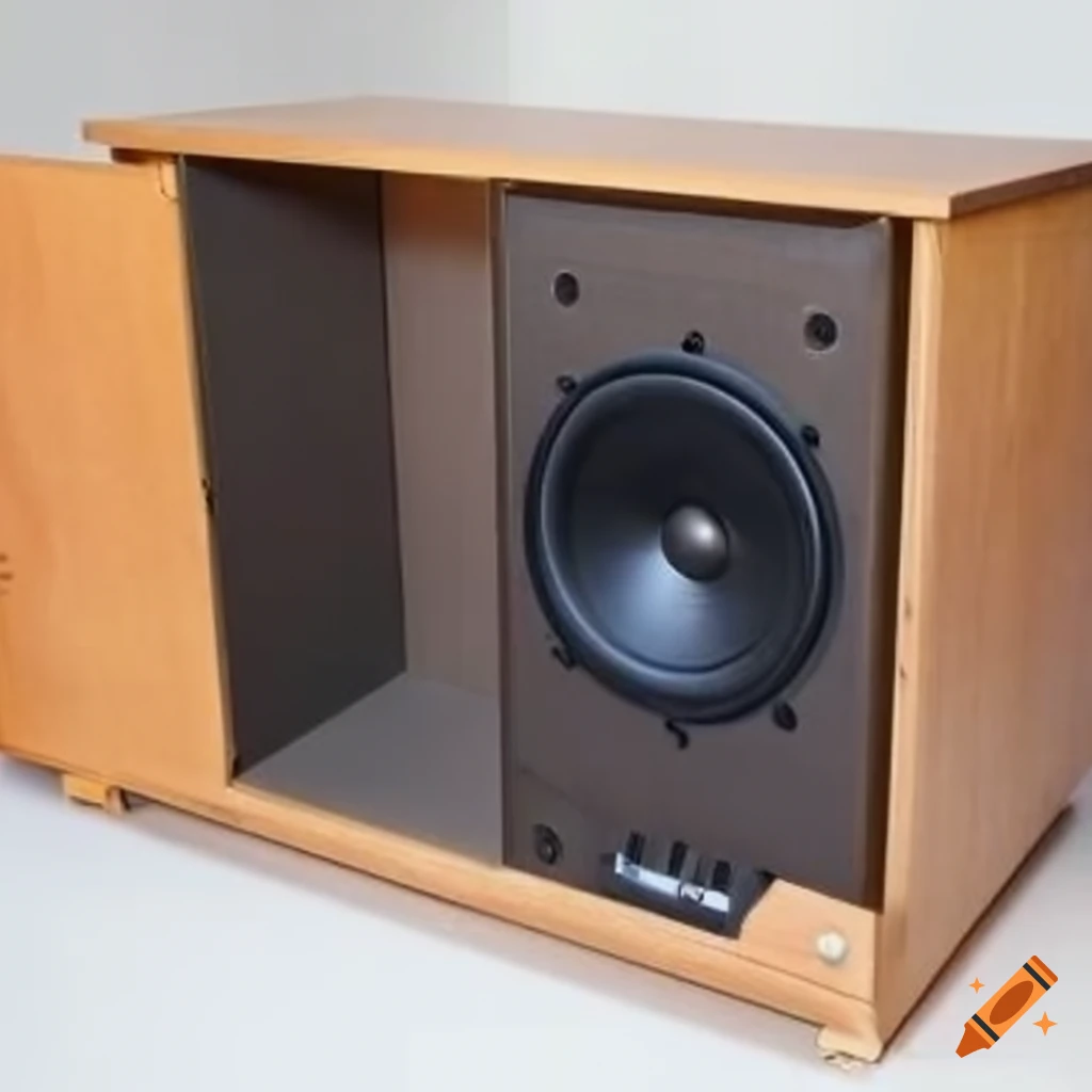 Engineering drawing speaker cabinet on Craiyon