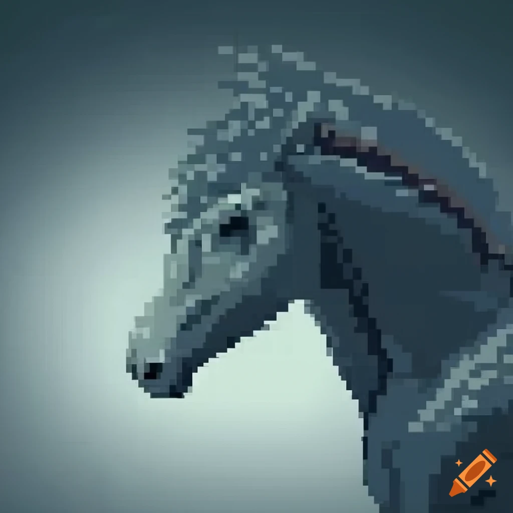 Horse pixelated art