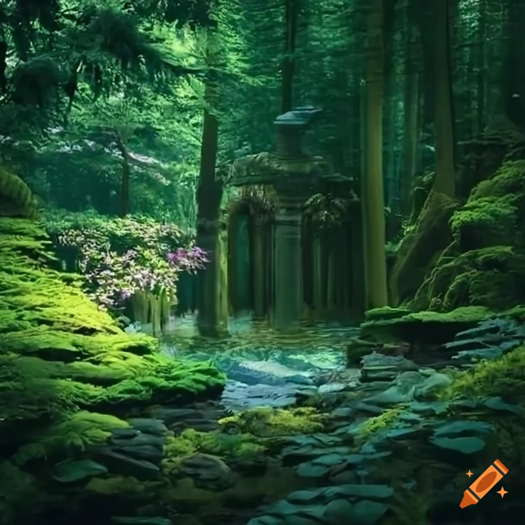 Deep garden in europe forest style