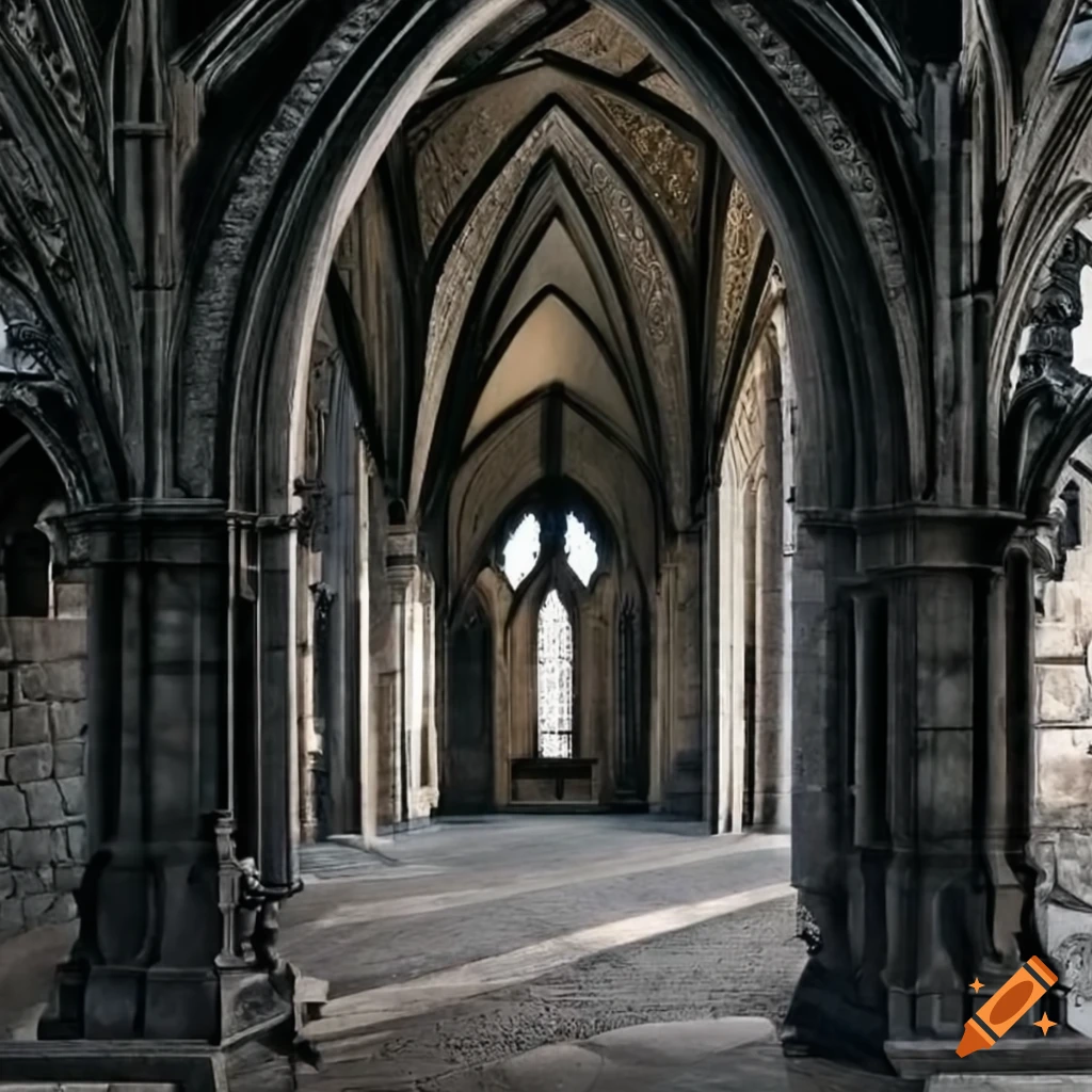Black gothic archway