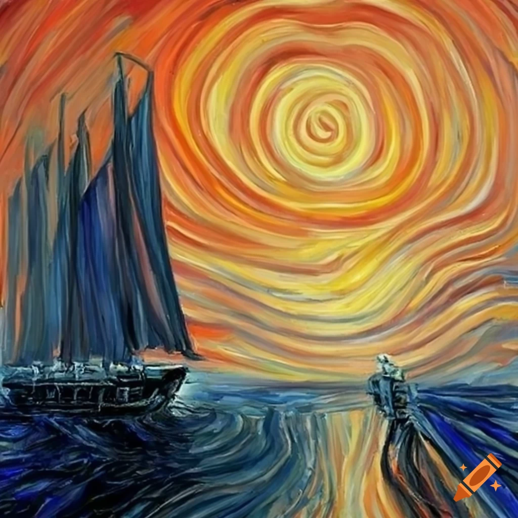 Dreadnought, dramatic painting by munch