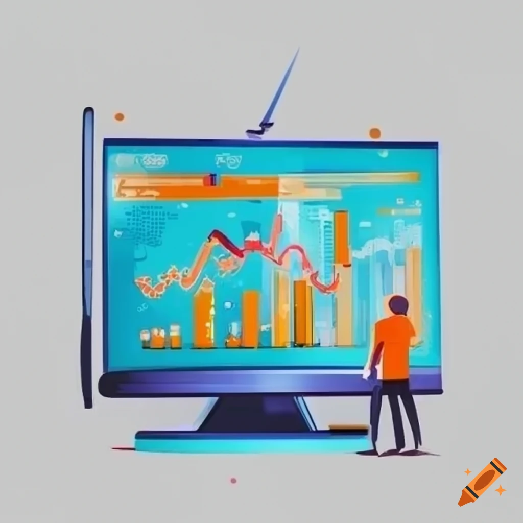 Big data analysis analytics cartoon on Craiyon