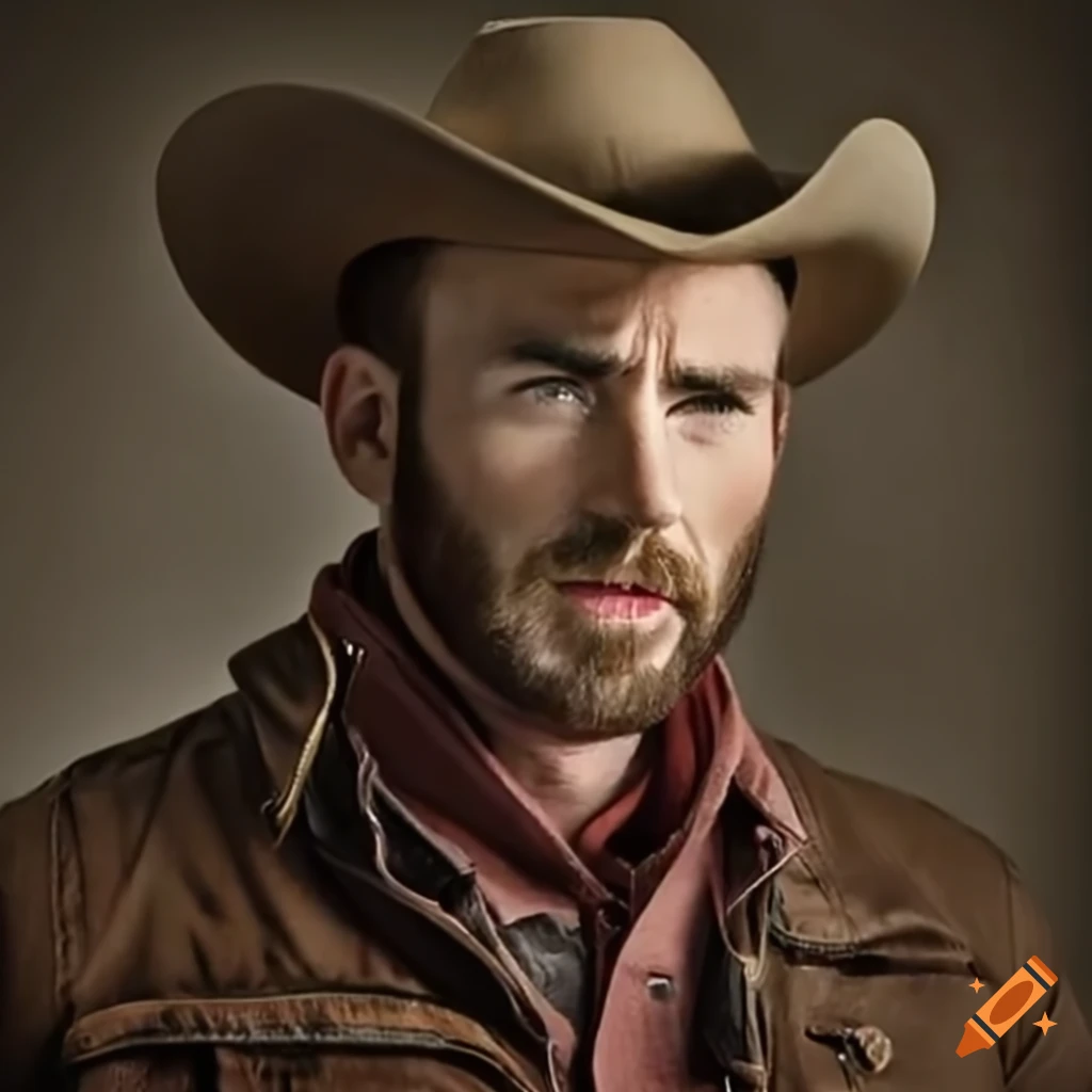 Chris evans as a cowboy on Craiyon