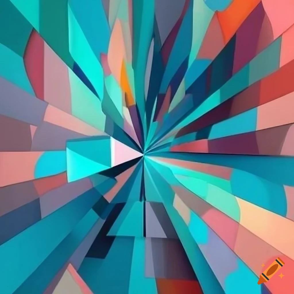Abstract art with sharp geometric shapes