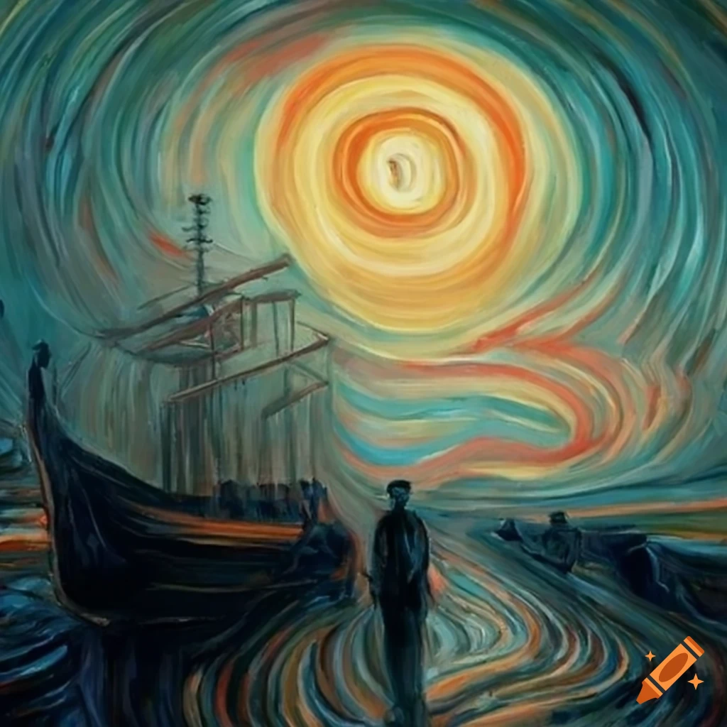 Dreadnought, dramatic painting by munch