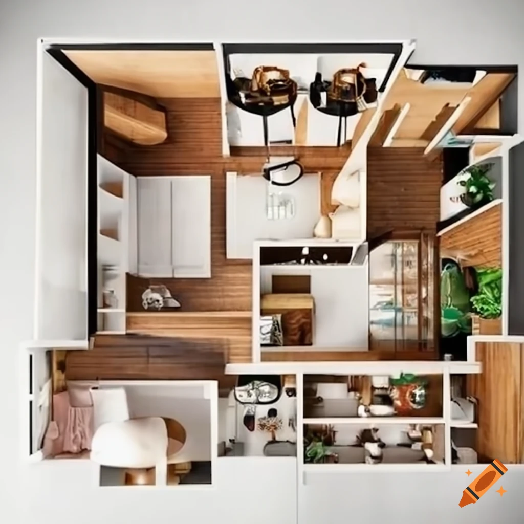 A 2d floor plan layout for a 30-seater brunch cafe on Craiyon