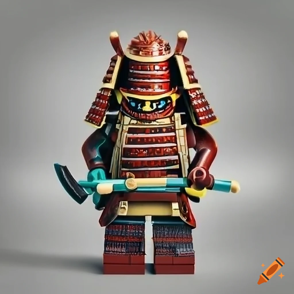 Lego samurai with sword and armor