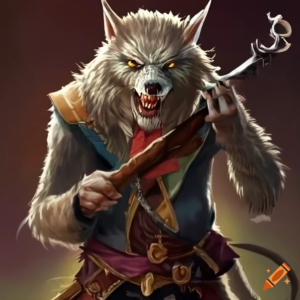 Werewolf bard on Craiyon
