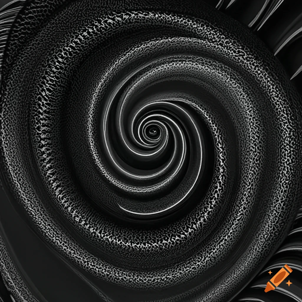 Abstract monochrome art with smooth curves and intricate designs on Craiyon