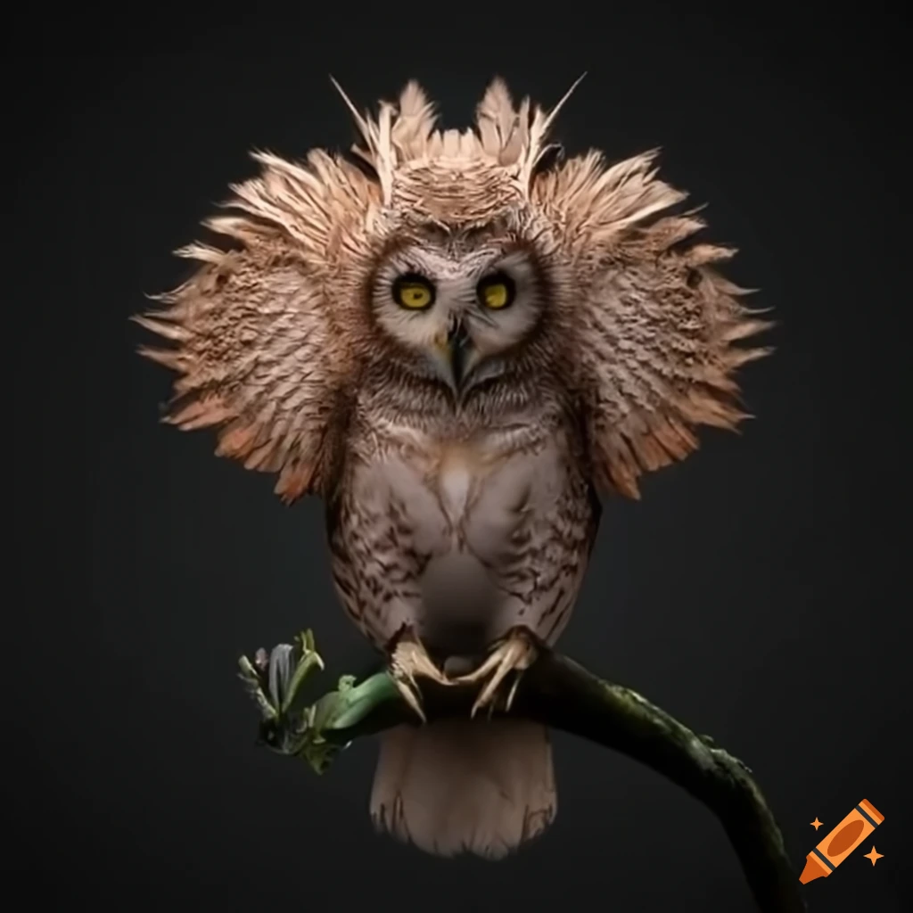 Owl flower chimera on Craiyon