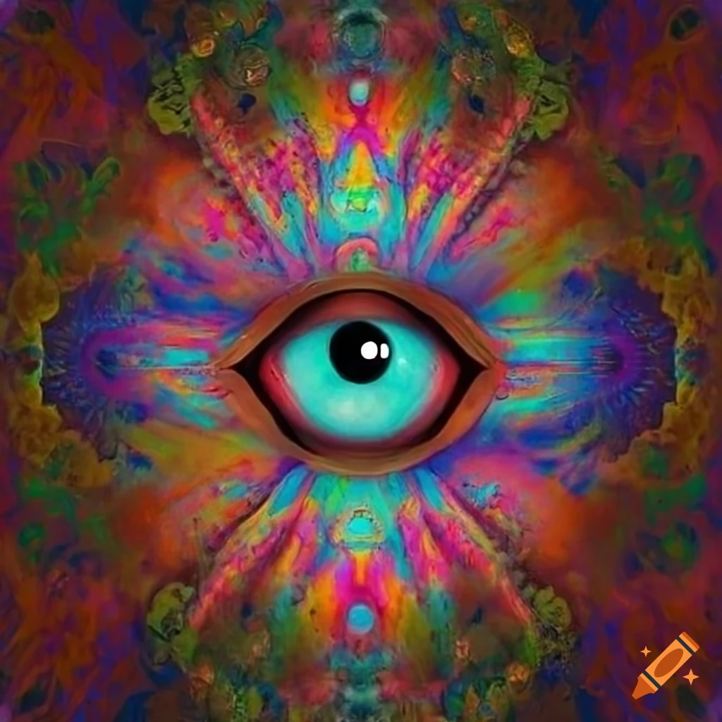 Abstract all-seeing eye on Craiyon