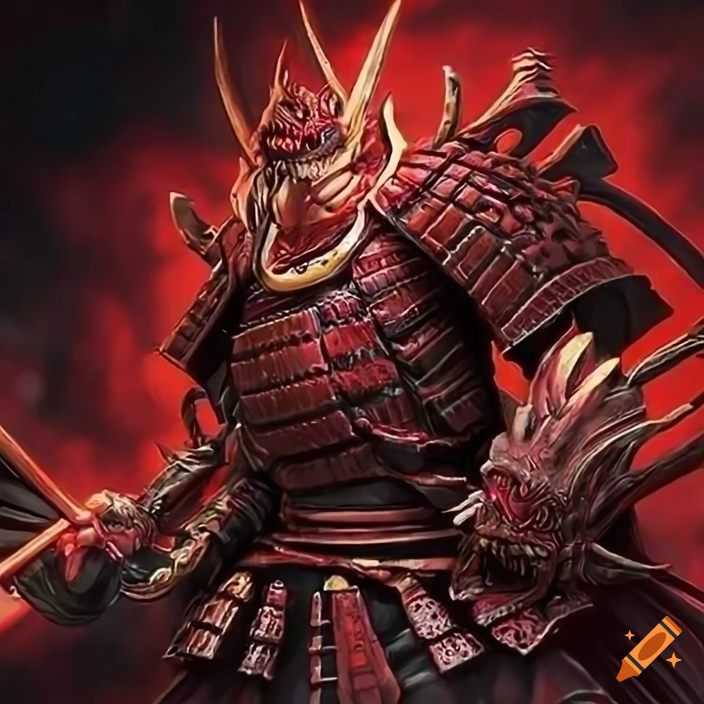 Red Samurai Warrior Armor
