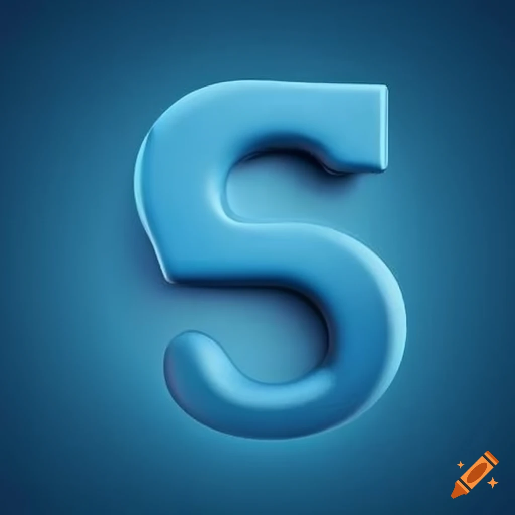 A blue profile picture that involves the letter s on Craiyon