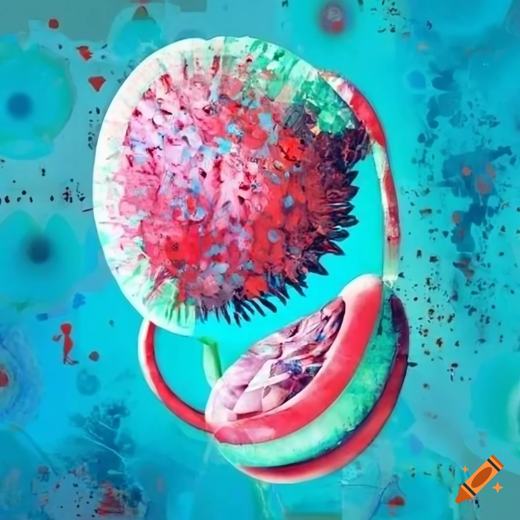 Artistic medical collage colorful pattern