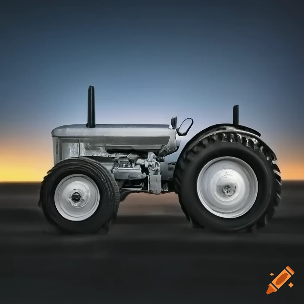 Silver-tractor color full-size on Craiyon