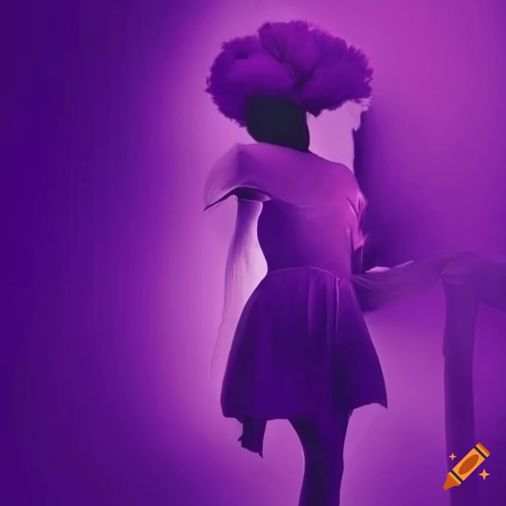 The color violet album art on Craiyon