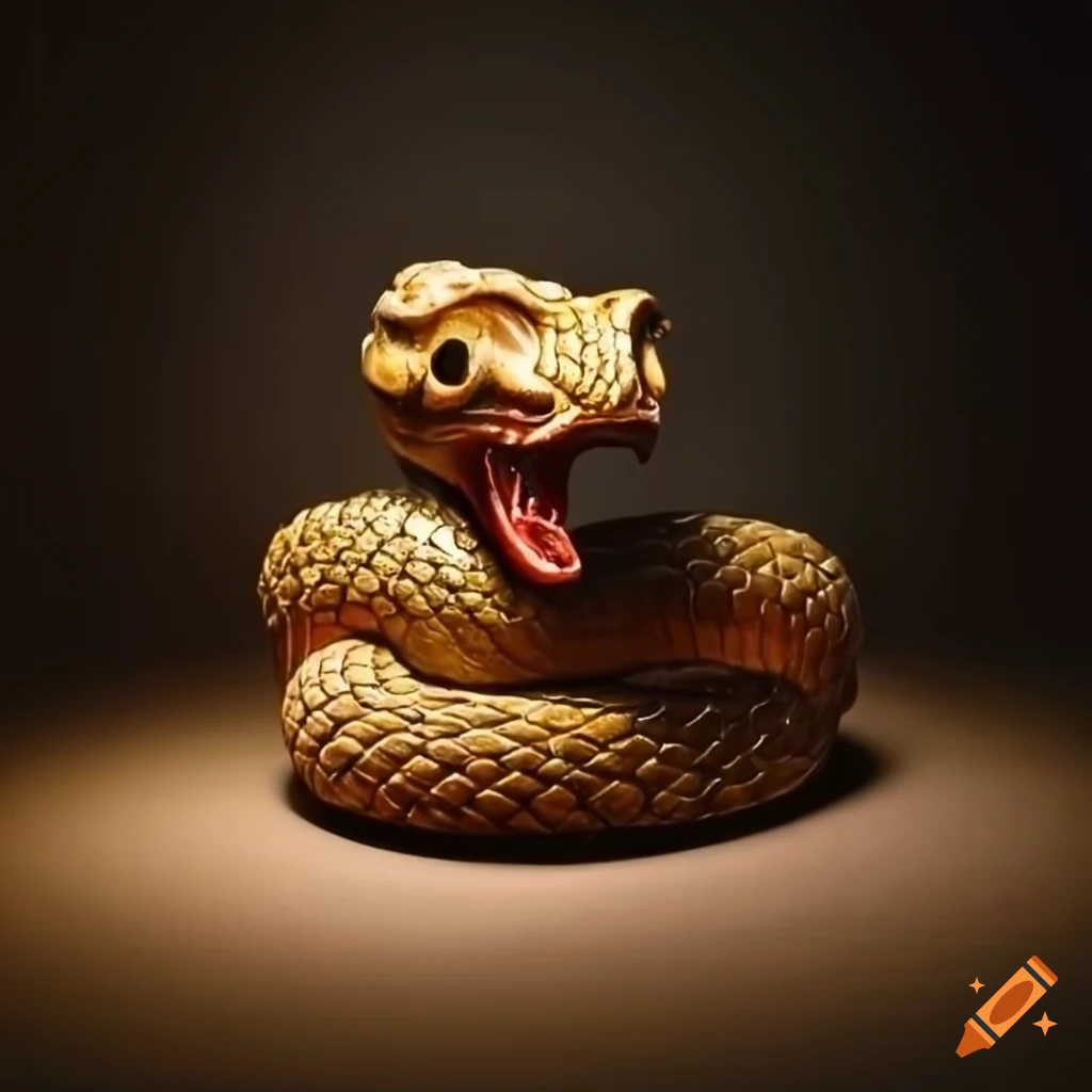 Carved snake head in chinese style on Craiyon