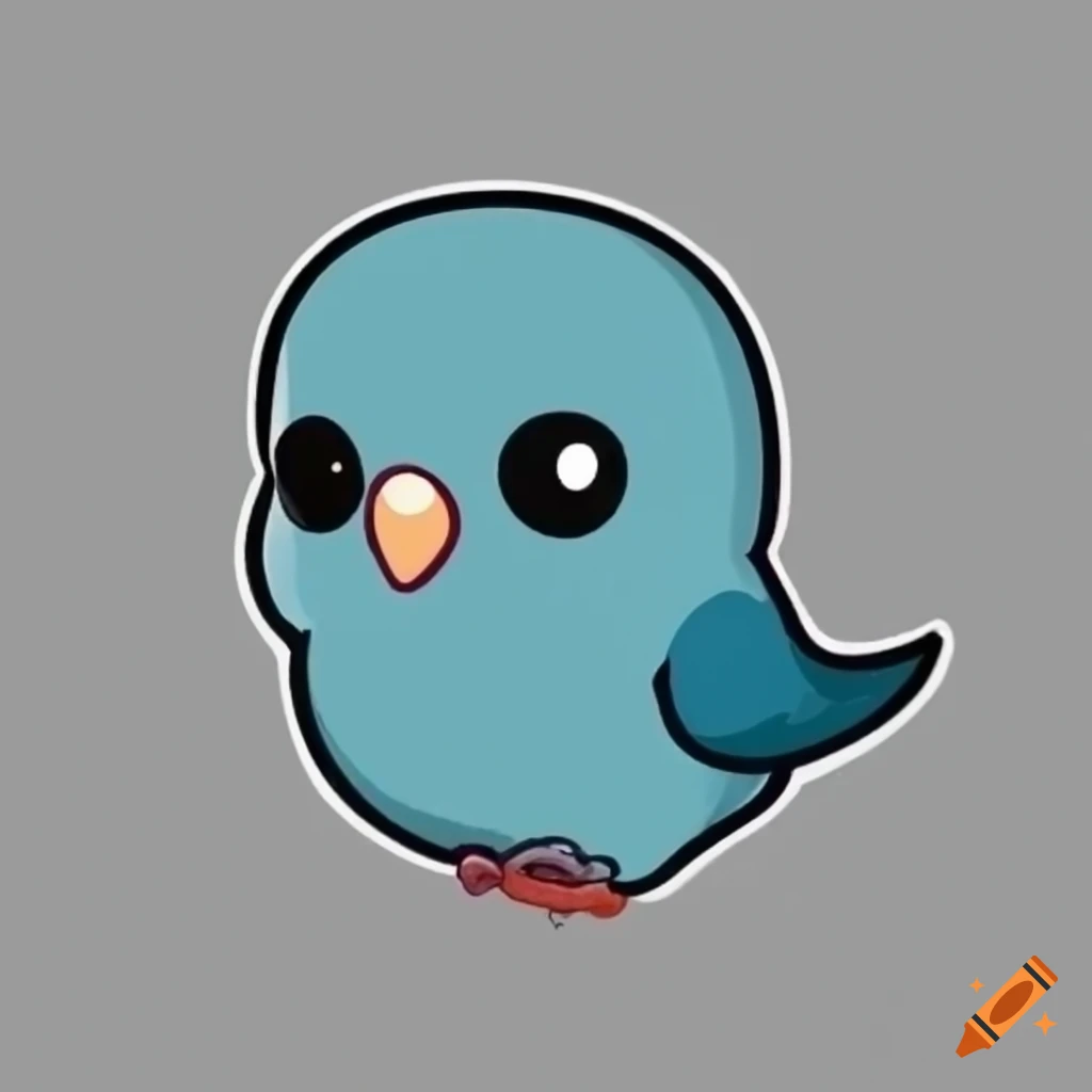 Simple chibi blue parrotlet
