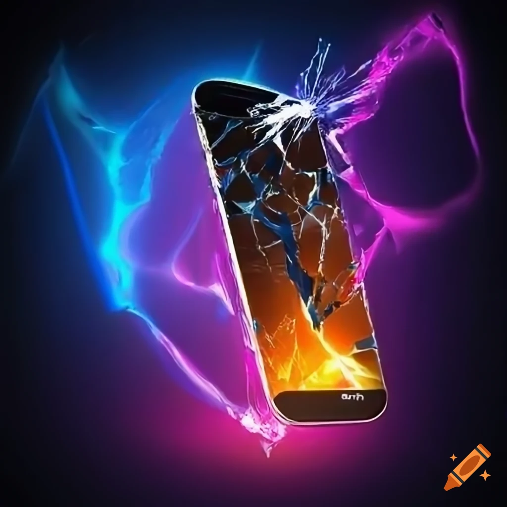 I need a advertising image for a cell phone technical service with good colors, images of broken ...