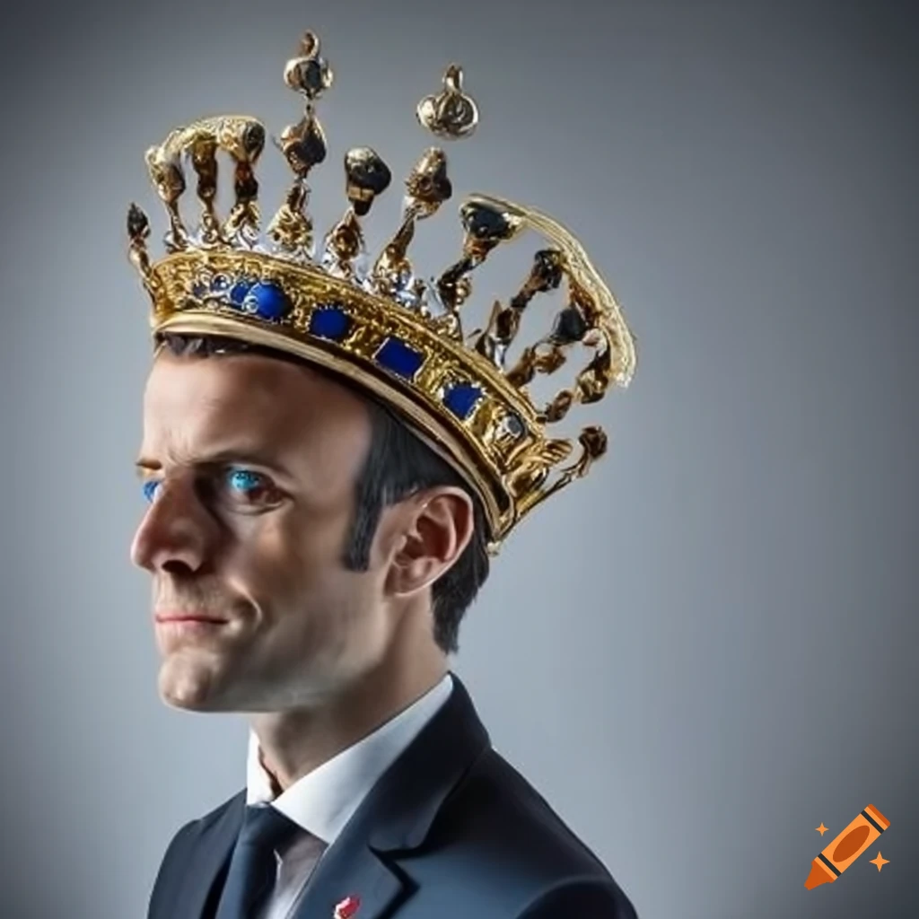Macron crown on Craiyon